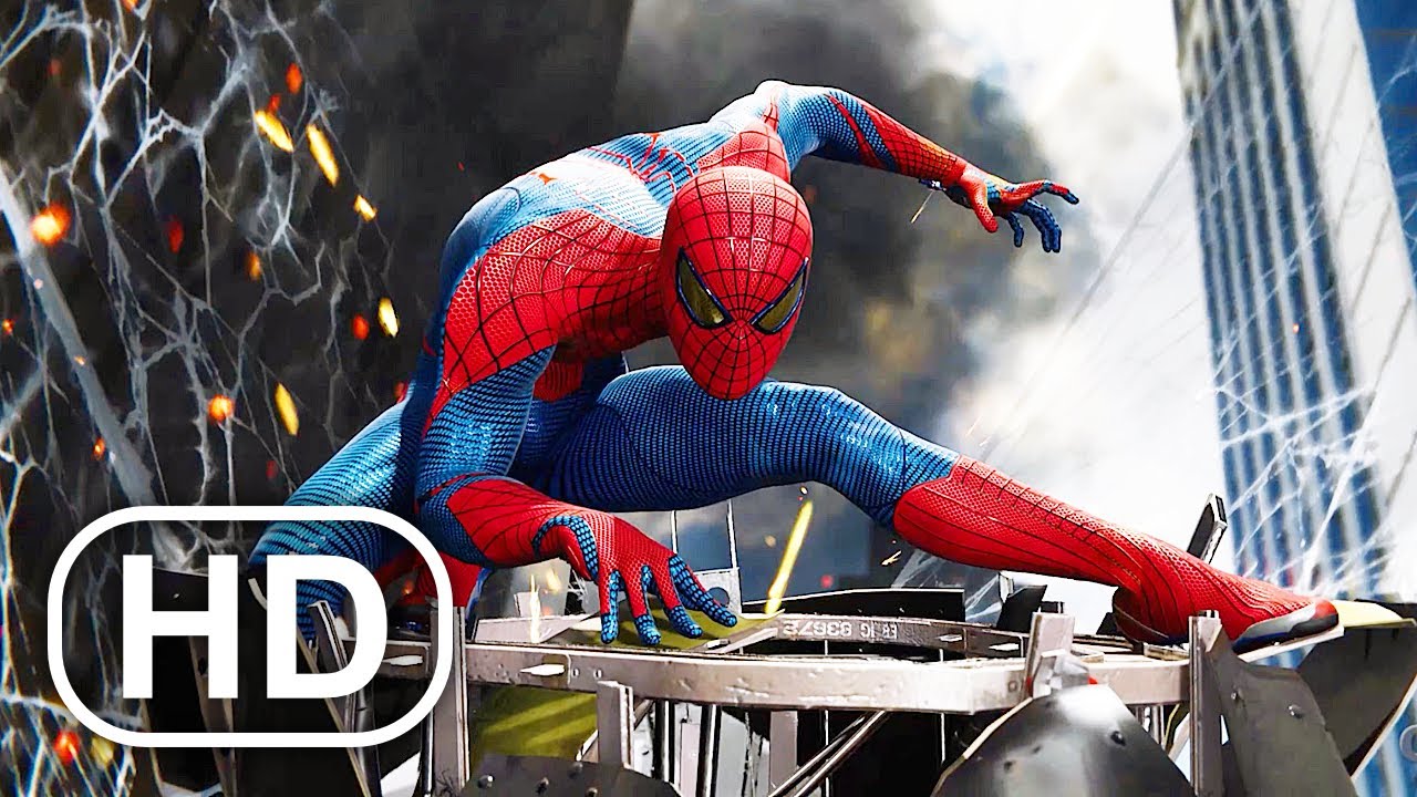 The Amazing Spider-Man Helicopter Chase Fight Scene 4K ULTRA HD ...