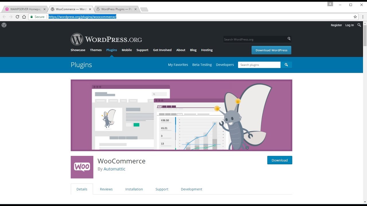 Install Woocommerce Plugin From Wordpress 48 On Localhost For Beginner Youtube