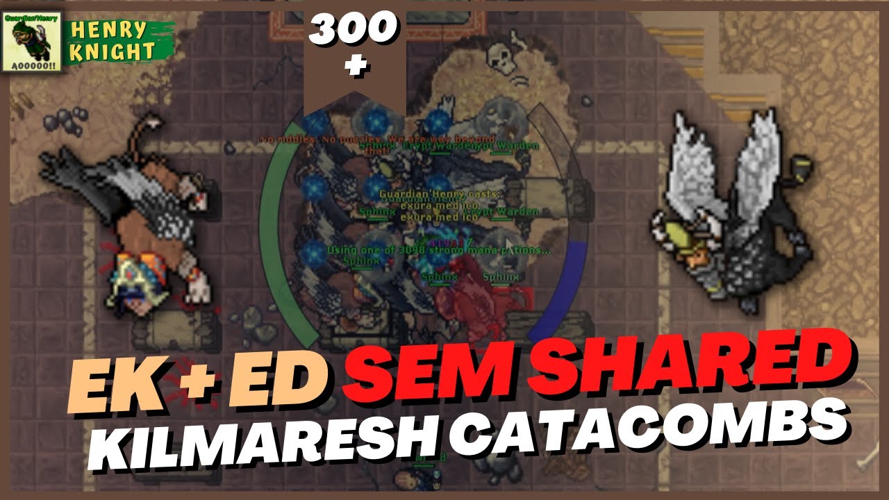 TIBIA: EK HUNT DUO EK+ED KILMARESH CATACOMBS (ISSAVI) - YouTube