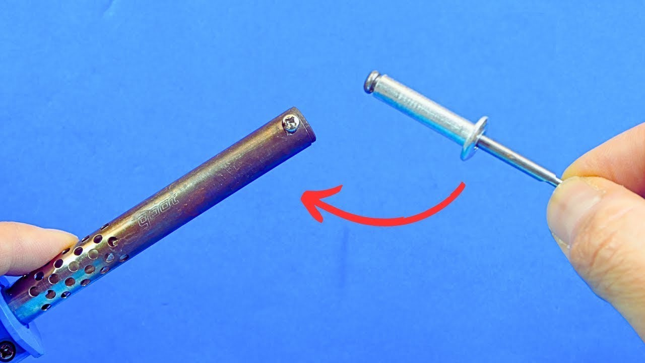 Place the rivets in your electric soldering iron and admire the results ...