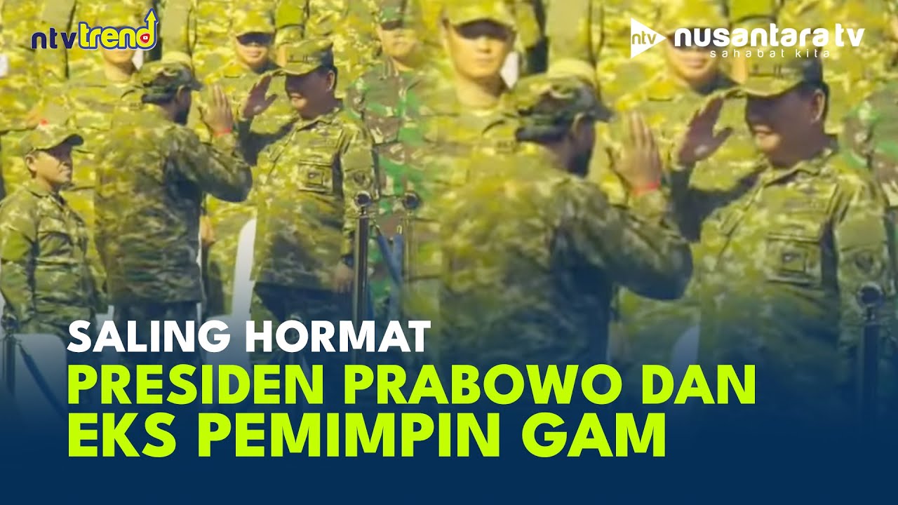 Momen Saling Hormat Presiden Prabowo dan Gubernur Aceh Eks Pemimpin GAM ...