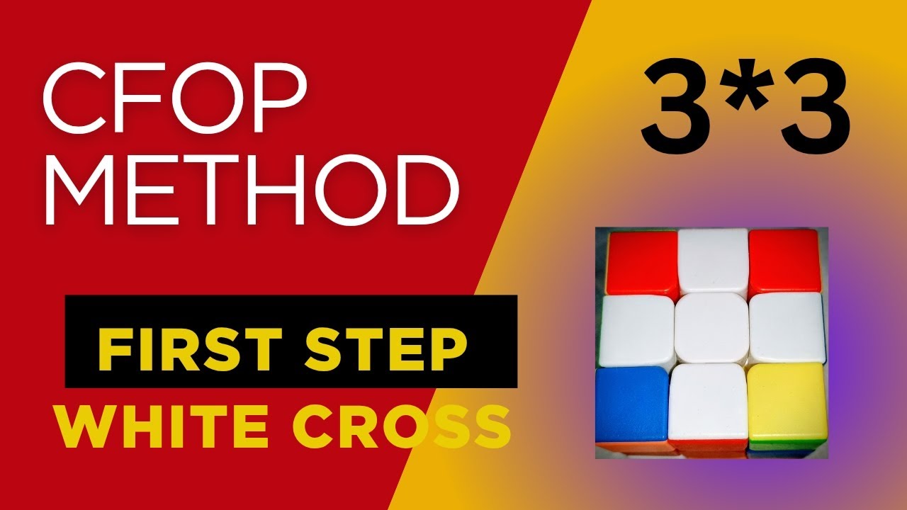 3*3 CFOP method//first step//white cross #Rubik's cube - YouTube