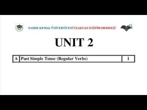 İngilizce Dersi 2. Hafta Konu Anlatımı Üniversite