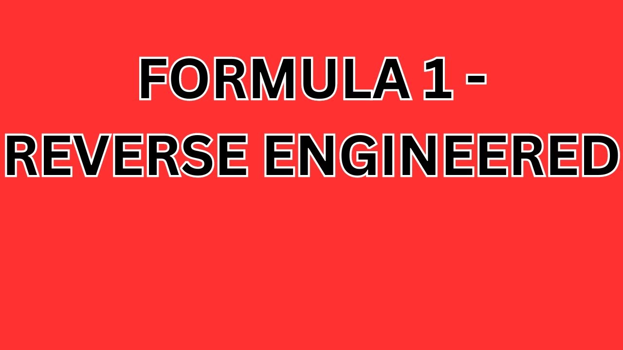 REVERSE ENGINEER FORMULA 1 - YouTube