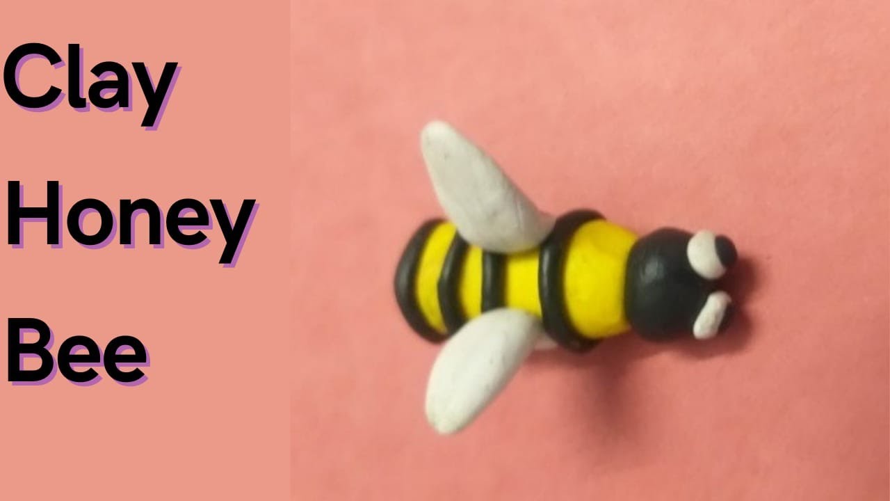 How to make a clay bee (easy) | clay bee tutorials | clay Honey Bee art ...