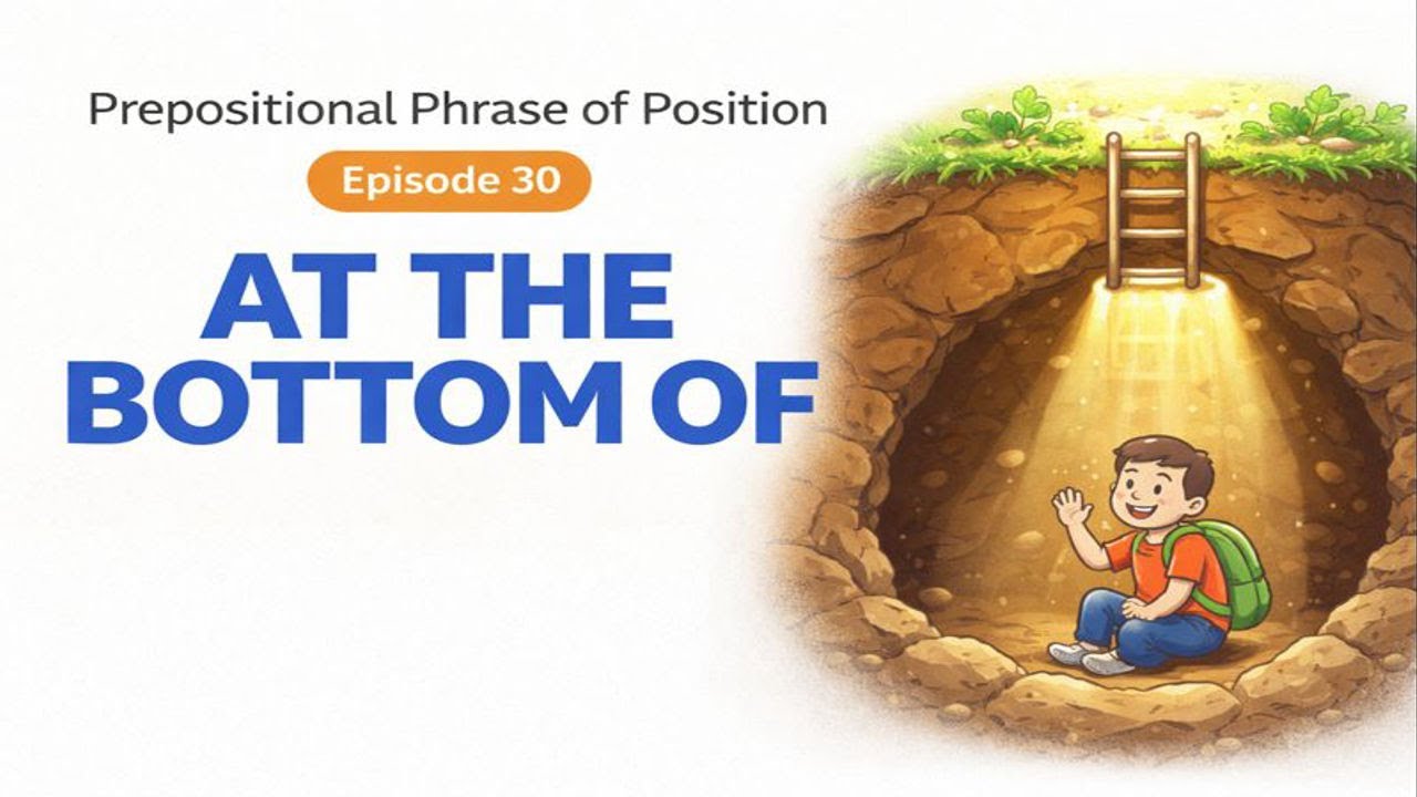 AT THE BOTTOM OF | Prepositional Phrase of Position Meaning in English ...
