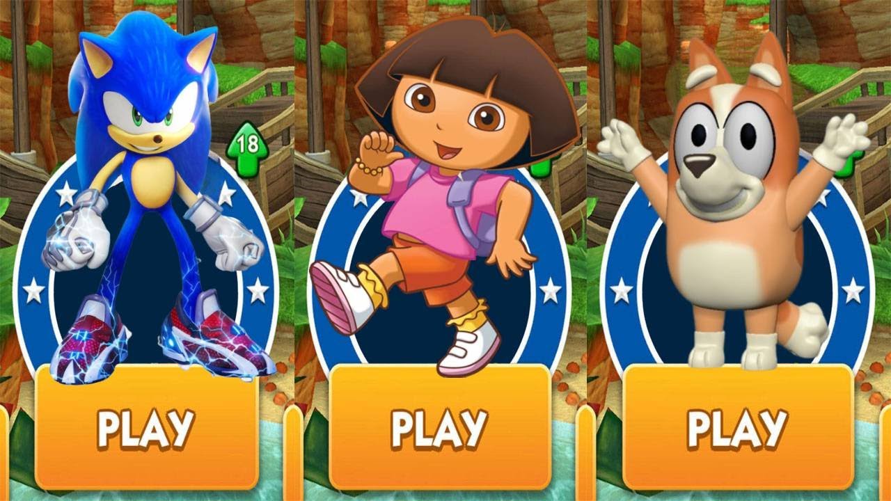 Boscage Maze Sonic from Sonic Prime vs Dora the Explorer Run vs Bingo ...