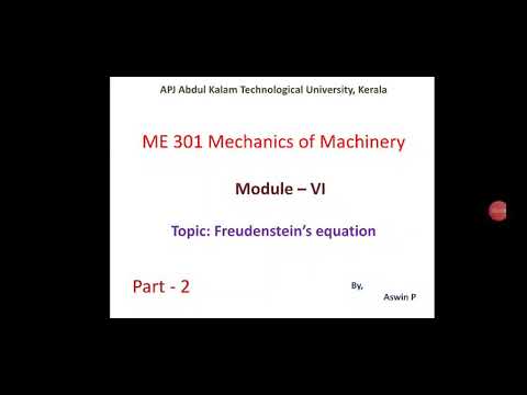 ME301- Mechanics of Machinery- Module 6 - Part 2 - Freudenstein's ...