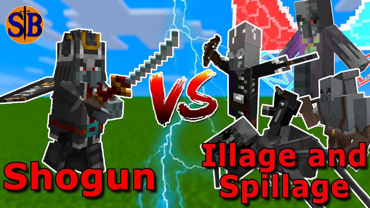 Shogun(Illager Addition) vs Illage and Spillage | Minecraft Mob Battle ...