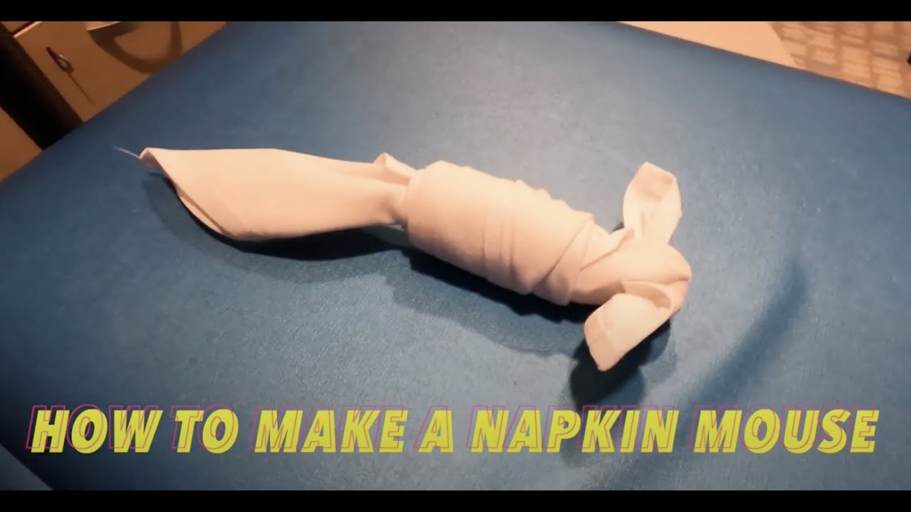 How to malke a Napkin Mouse | Handkerchief - YouTube