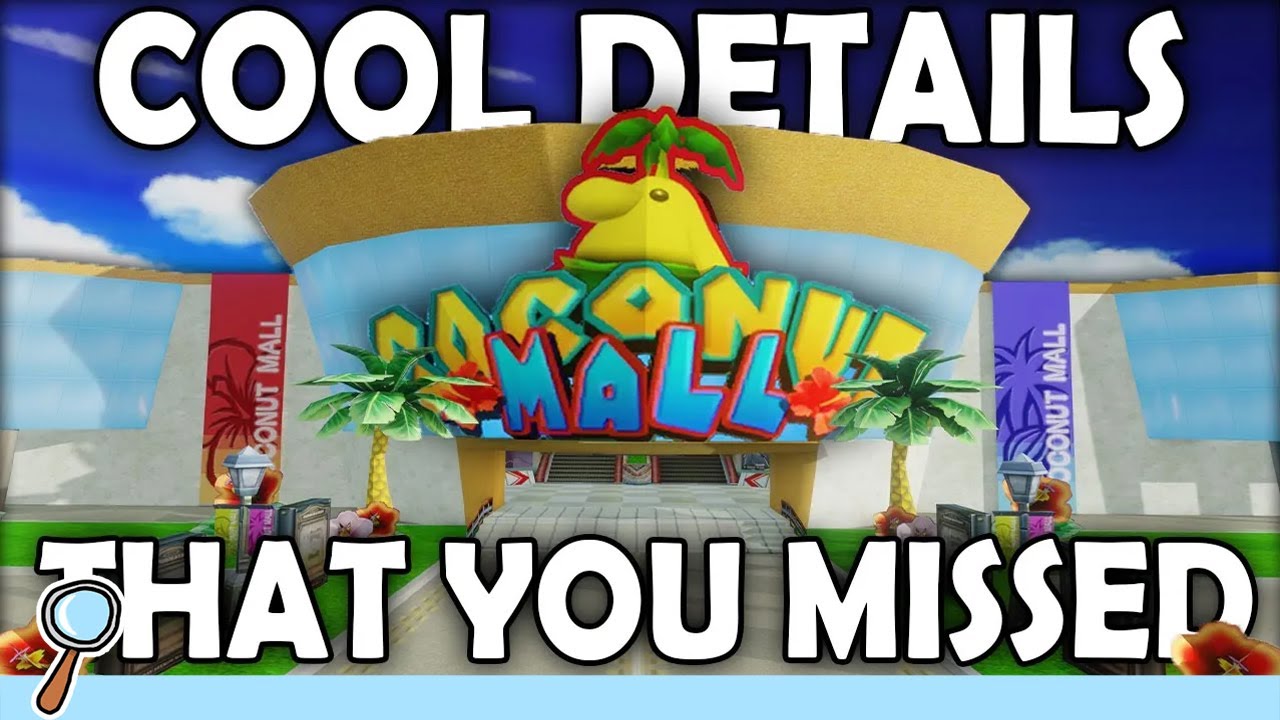 Cool Details That You Missed In Coconut Mall | Mario Kart Wii - YouTube