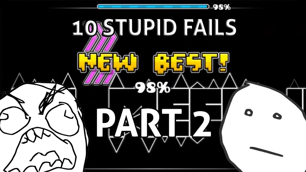 10 STUPID FAILS IN EXTREME DEMONS | Geometry Dash | Part #2 - YouTube
