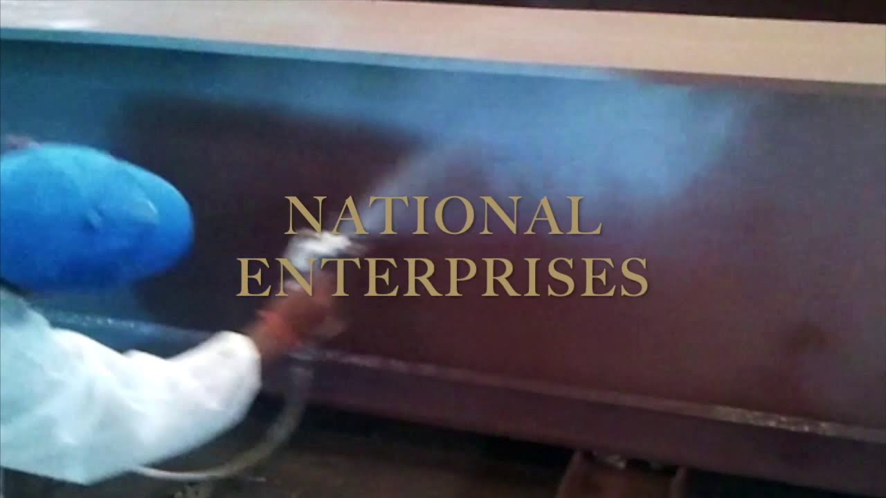 PRIMER SPRAY BY AIRLESS PAINT SPRAYER ON STRUCTURAL STEEL - YouTube