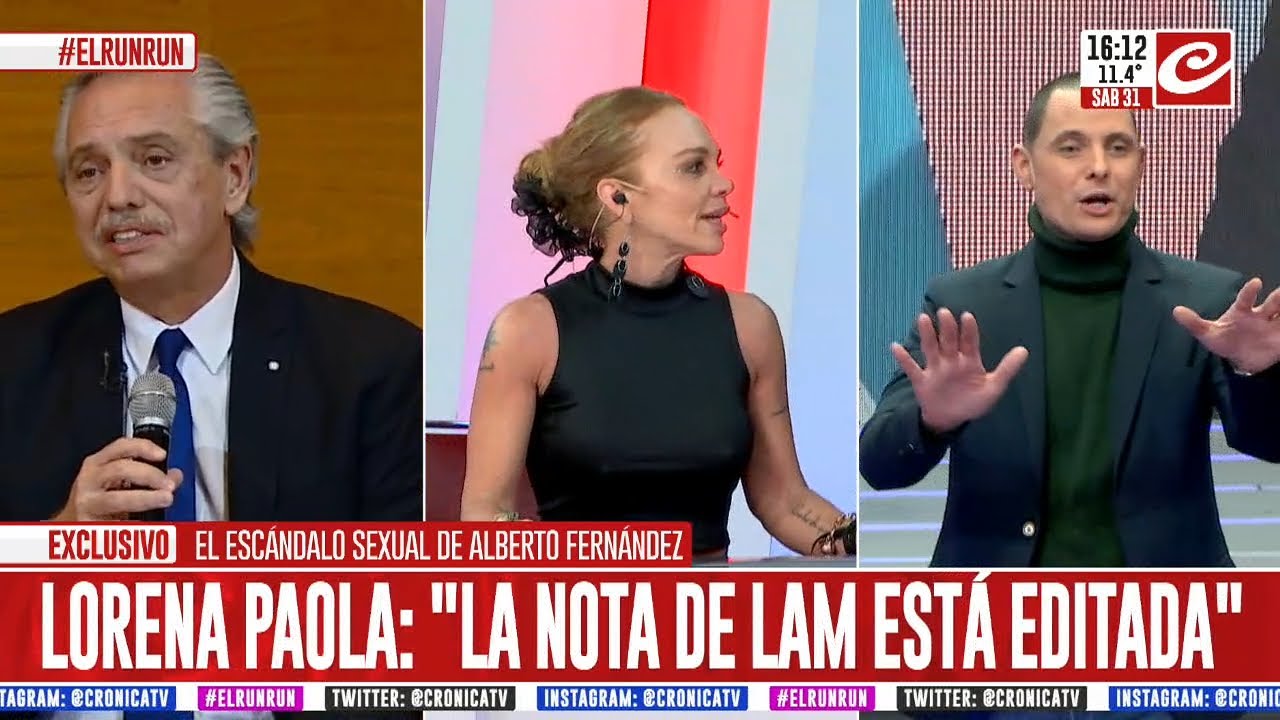 Lorena Paola: "No soy la amante de Alberto Fernández" - YouTube