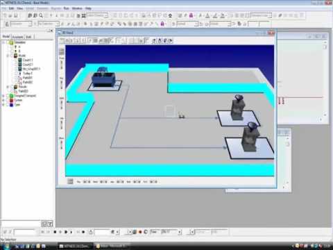 WITNESS - Simple Material Handling Simulation - YouTube