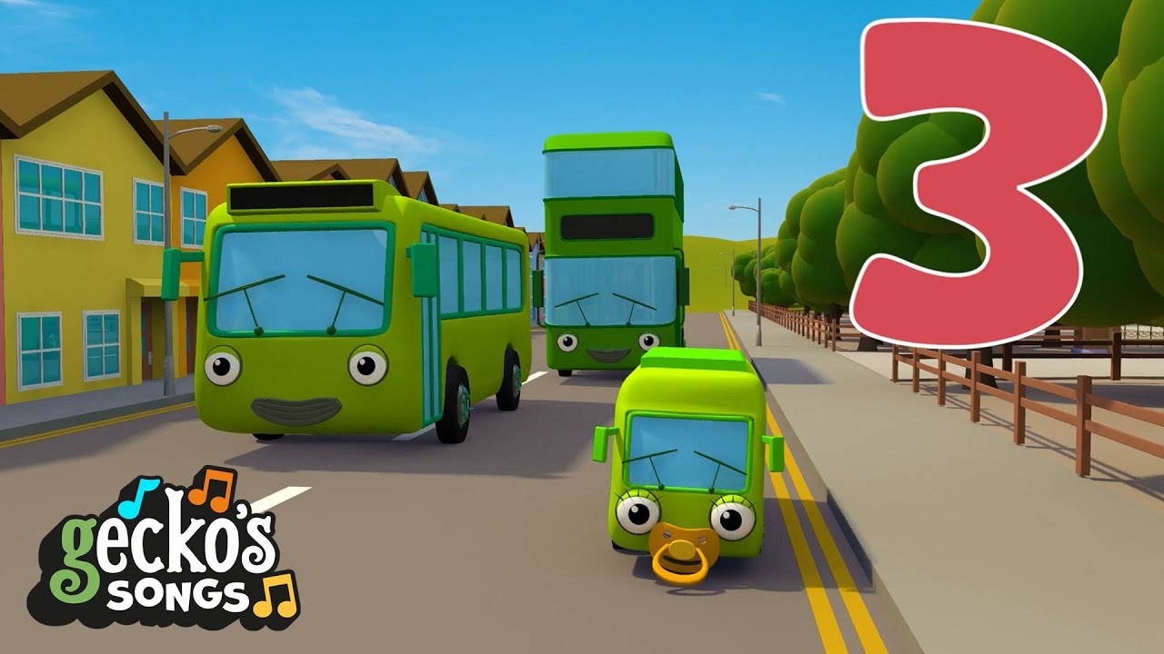 Learn to Count | Nursery Rhymes | Gecko's Garage | 5 Green Buses | Baby ...