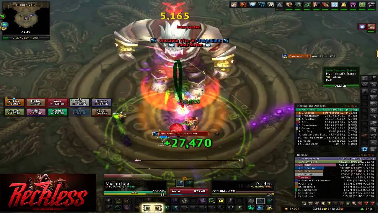 Reckless vs. Ra-den 10h @ WoW Freakz - YouTube