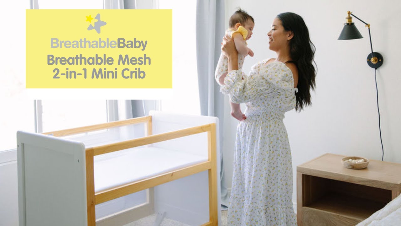 BreathableBaby Breathable™ Mesh 2-in-1 Mini Crib - YouTube