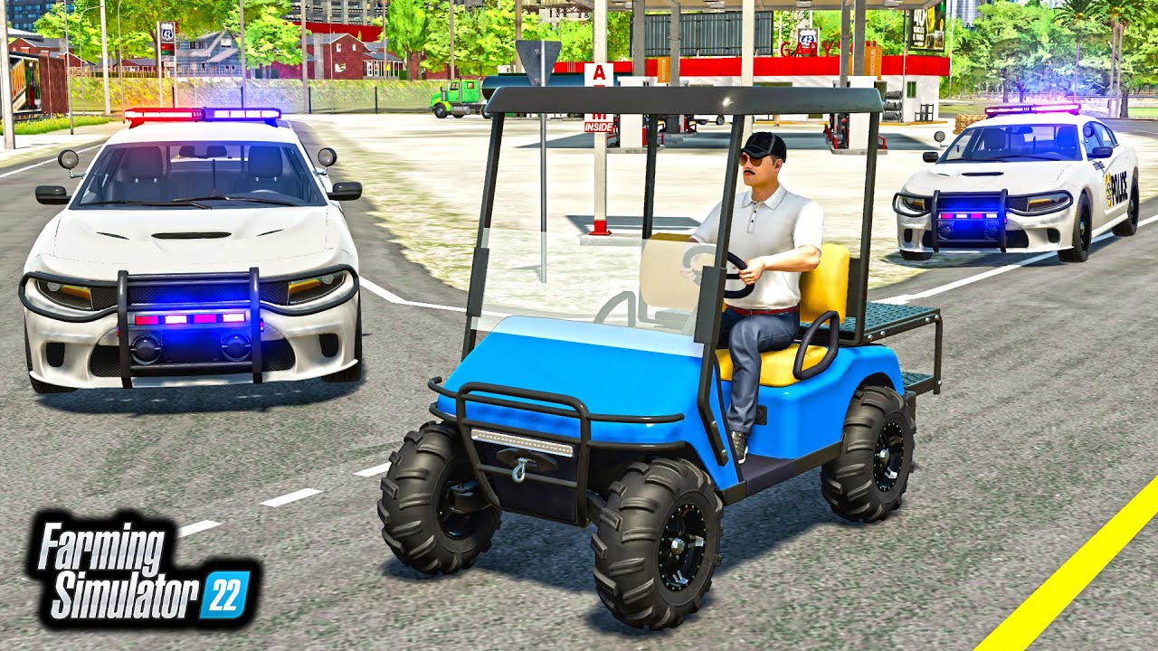 LIFTED GOLF-CART TROLLING COPS! (HIGH SPEED CHASE) | FS22 - YouTube