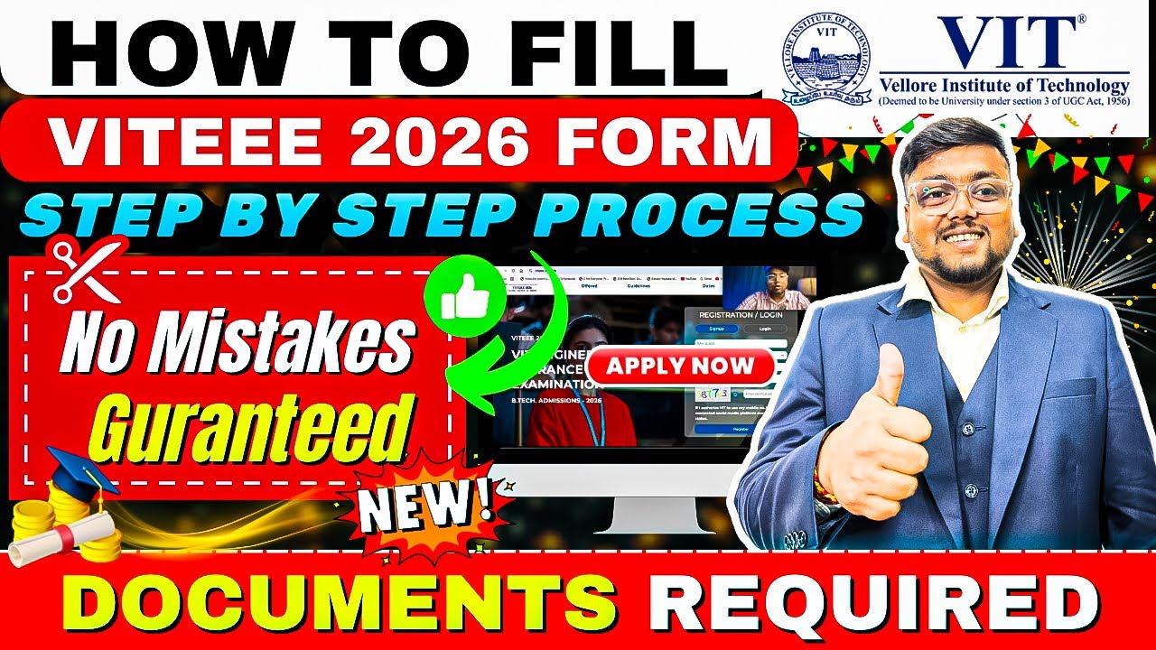 VITEEE 2026 form fill up 🔥 | Step by Step | VITEEE 2026 Application ...