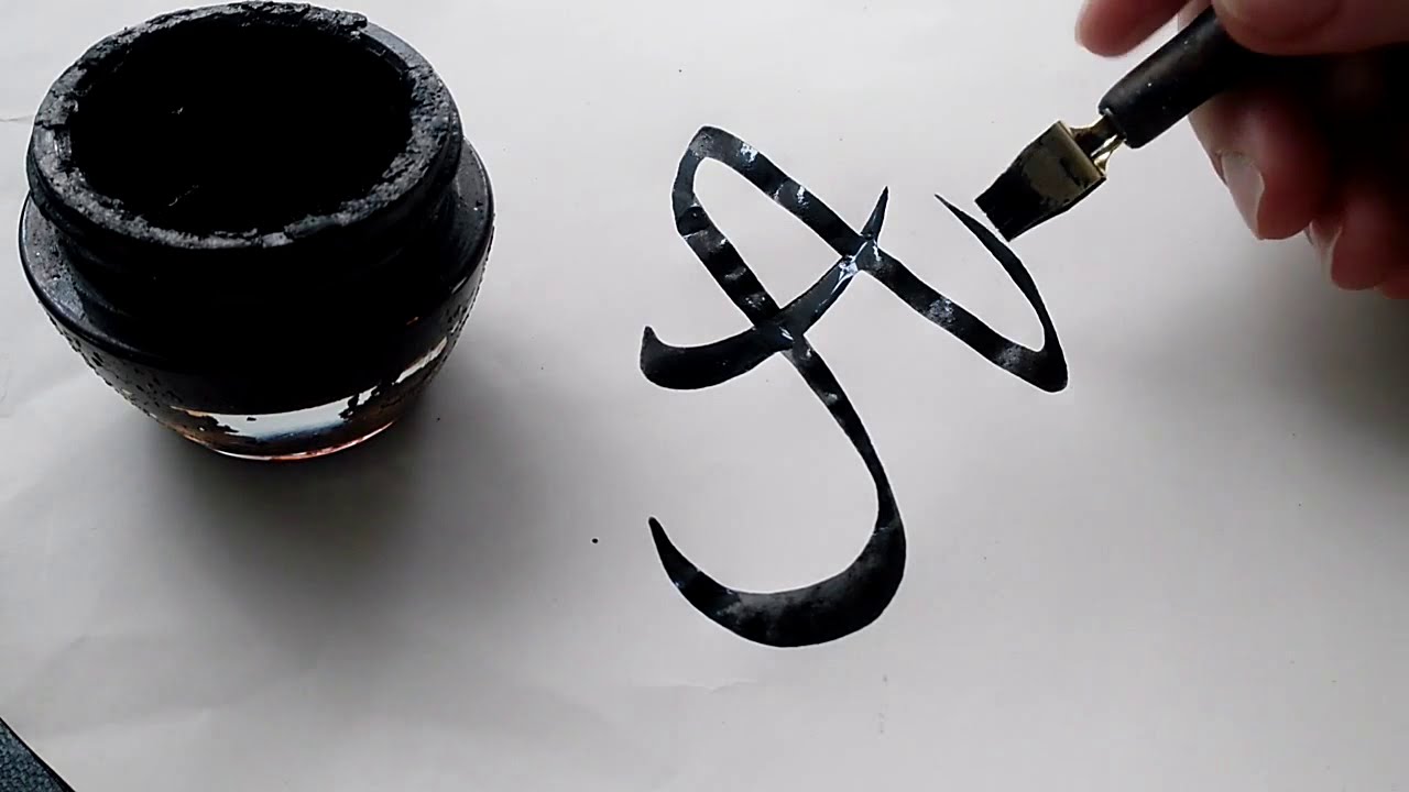 How to write the letter A - Calligraphy - YouTube