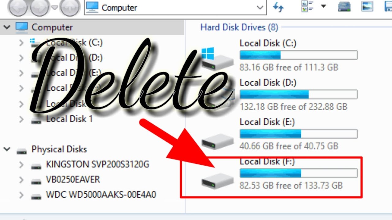 How To Delete Hard Disk Partition Merge Partition Computer Hard Drive Delete Kaise Kare