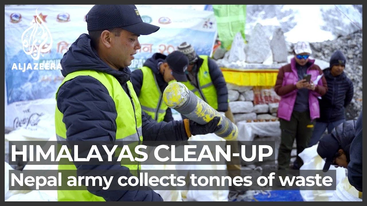 Nepal clean-up campaign collects tonnes of waste from Himalayas - YouTube
