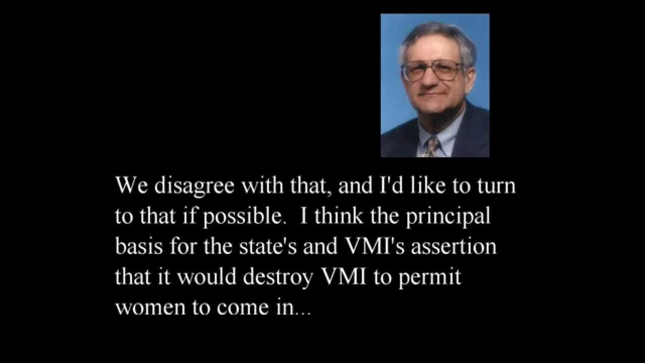 Supreme Court Clips: U.S. v. Virginia - admitting women to VMI - YouTube