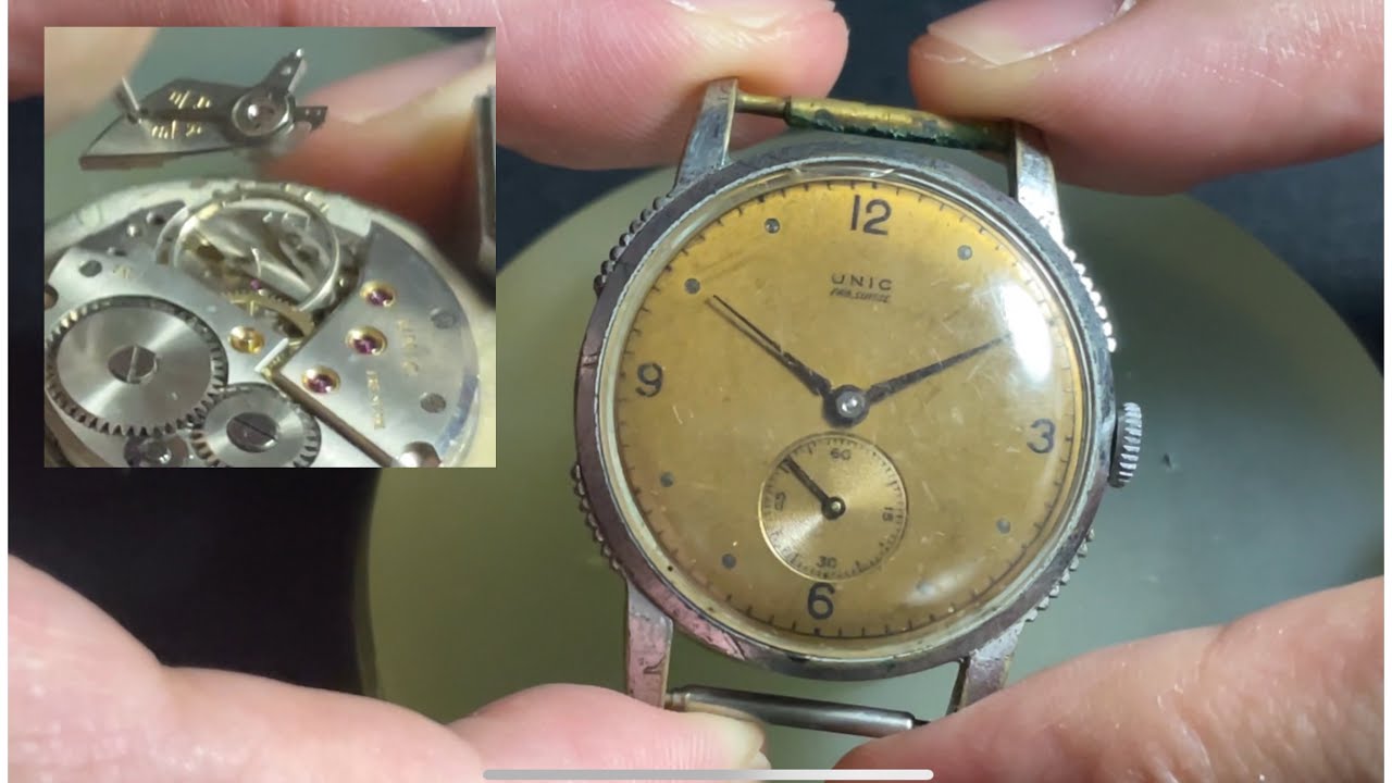 Unique Vintage UNIC watch restoration. This never happened to me before ...