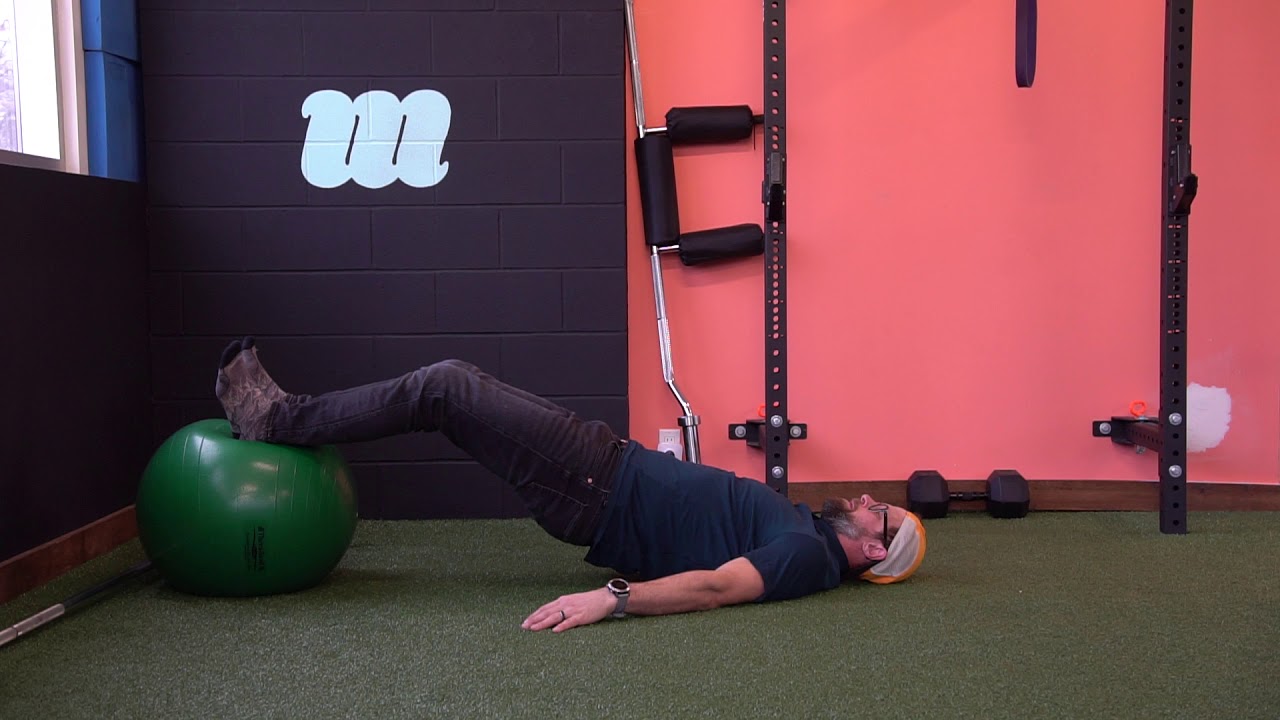 Hamstring Ball Bridge Isometric Double & Single Leg | The Movement ...