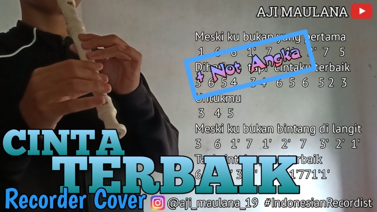 NOT ANGKA CINTA TERBAIK (Recorder Cover) - YouTube