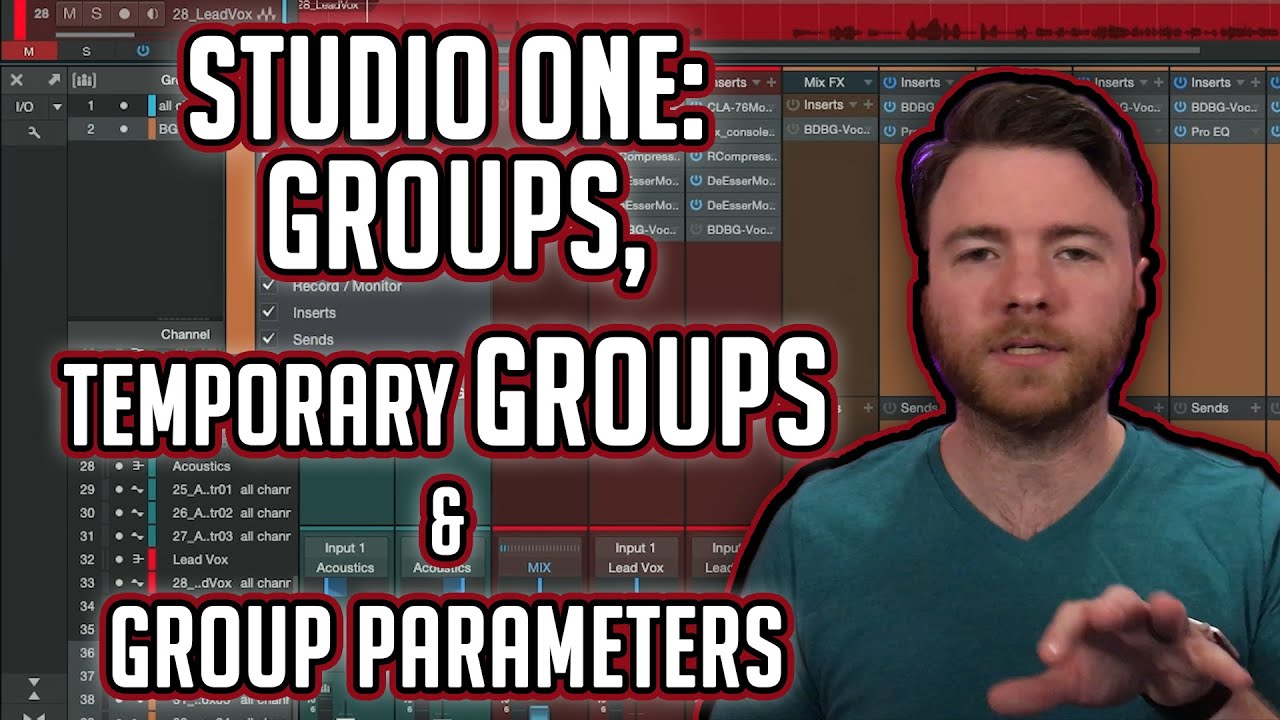 Studio One: Groups and Group Parameters - YouTube