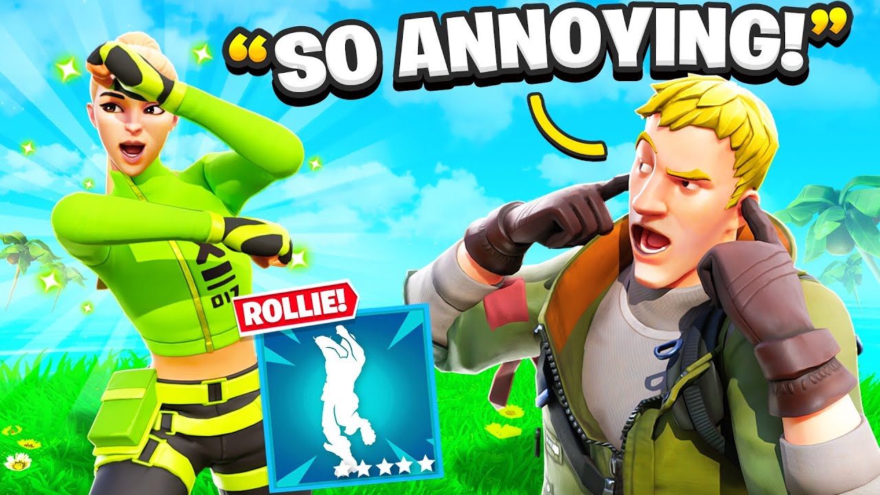 I Trolled Him With NEW “Rollie” Emote... (Fortnite) - YouTube