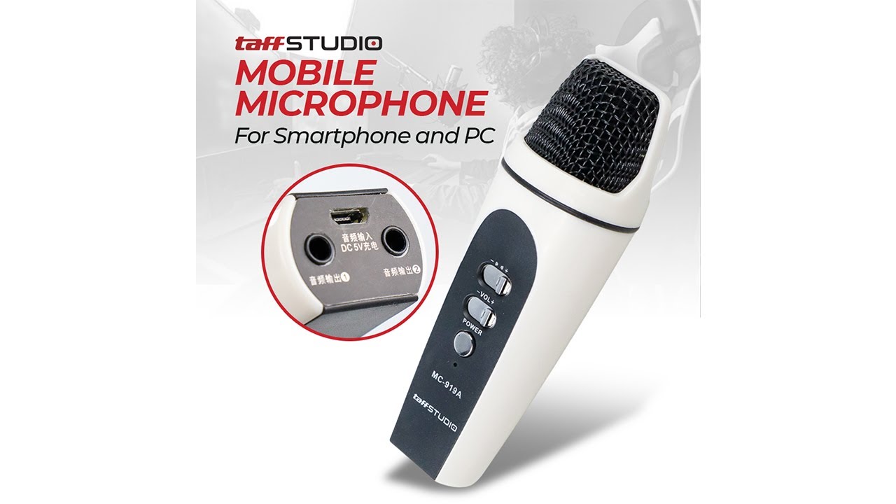 TaffSTUDIO Mobile Microphone for Smartphone and PC - MC-919A - OMIPAKEC ...