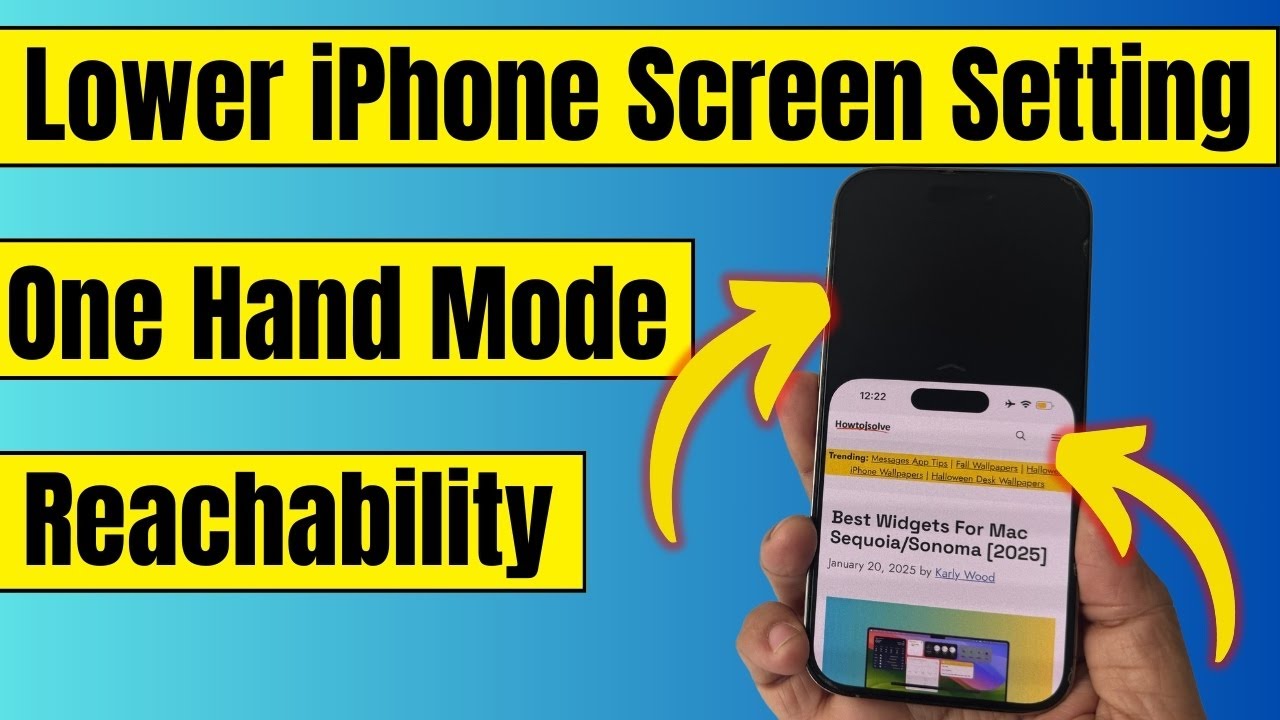 How to Lower Screen on iPhone Using Reachability in 2026 - YouTube