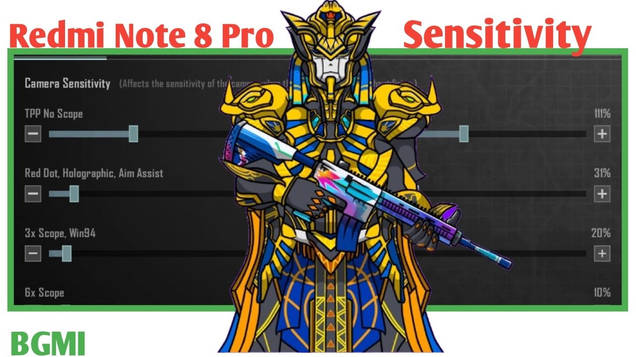 Redmi Note 8 Pro Zero Recoil BGMI Sensitivity 2024 | Best Gyro ...
