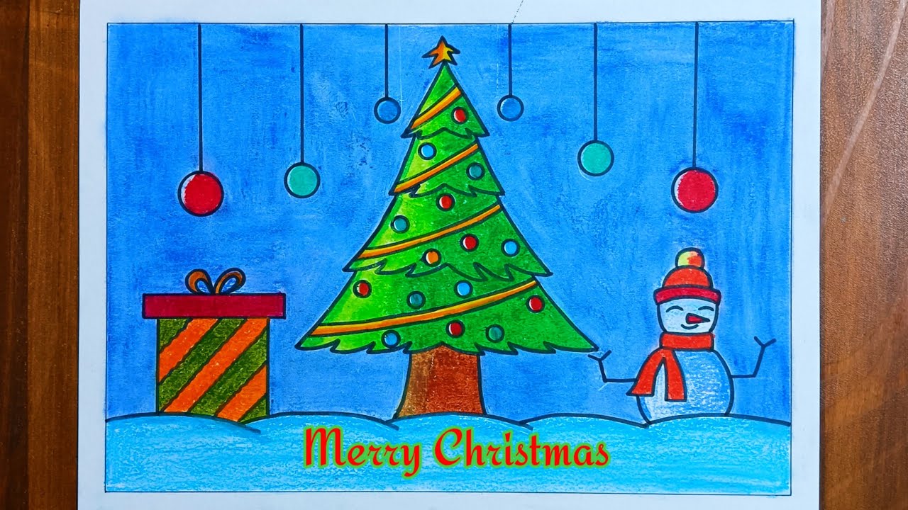 Christmas Drawing Tutorial | How to Draw a Magical Christmas Scene ...