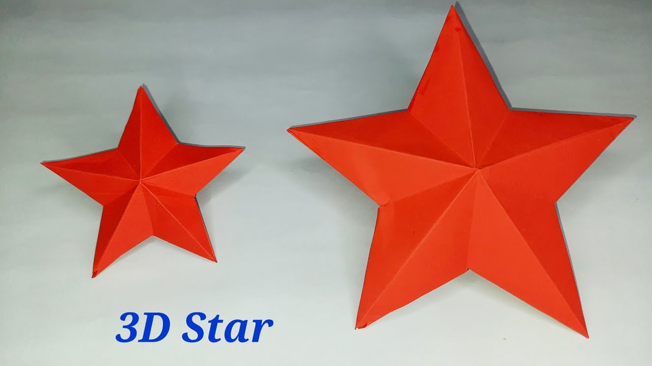 How to make 3D Star from Paper in just 2 Minutes | DIY | Easy Paper ...