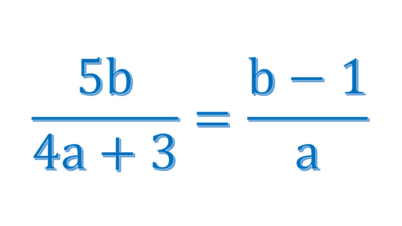 Easy way to solve fraction equation with two unknowns for class 6 - YouTube