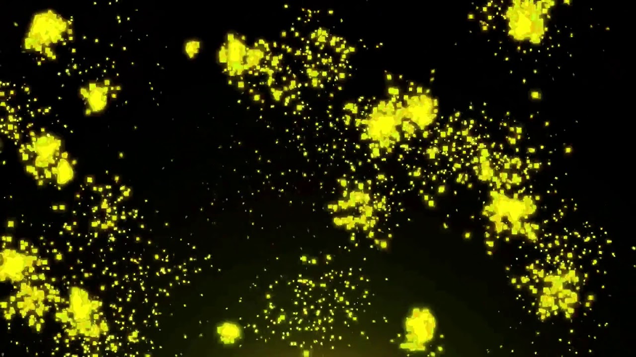 Motion Graphics Yellow Fireworks From Pixels Animated Background - YouTube