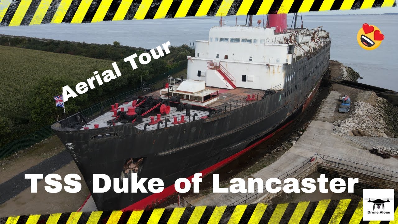 The Duke of Lancaster, Mostyn - AKA the Fun Ship - Aerial Tour - YouTube