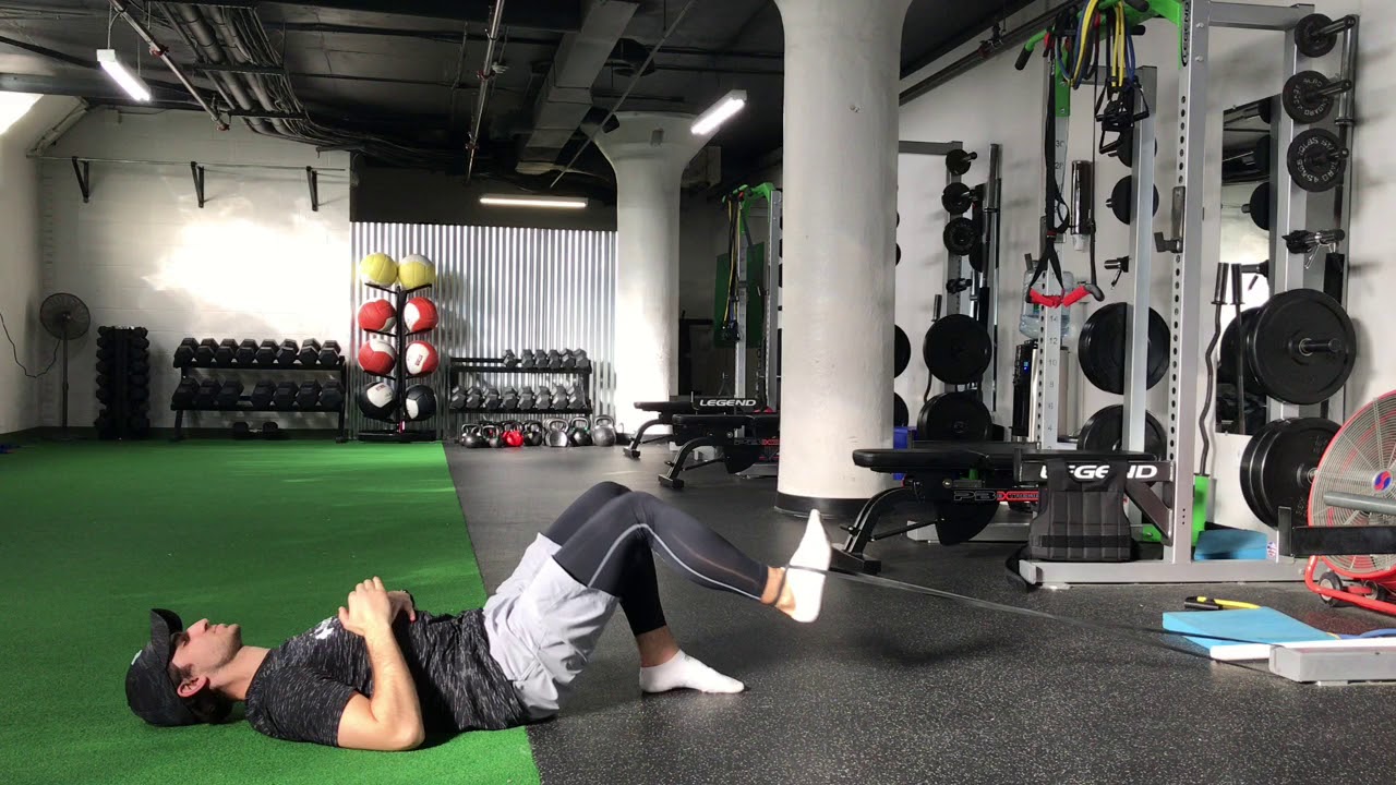 SINGLE LEG HIP FLEXOR MARCH - YouTube