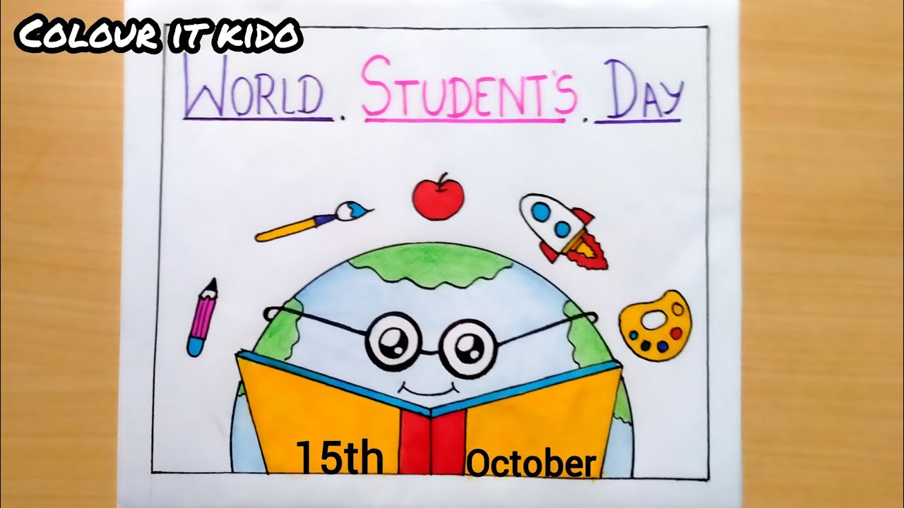World Students Day Drawing World Students Day Poster How To Draw