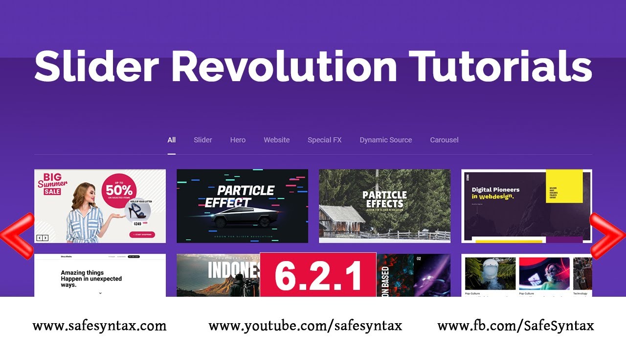 Slider Revolution 6.2.1 - Slider Creation Using all Options - YouTube