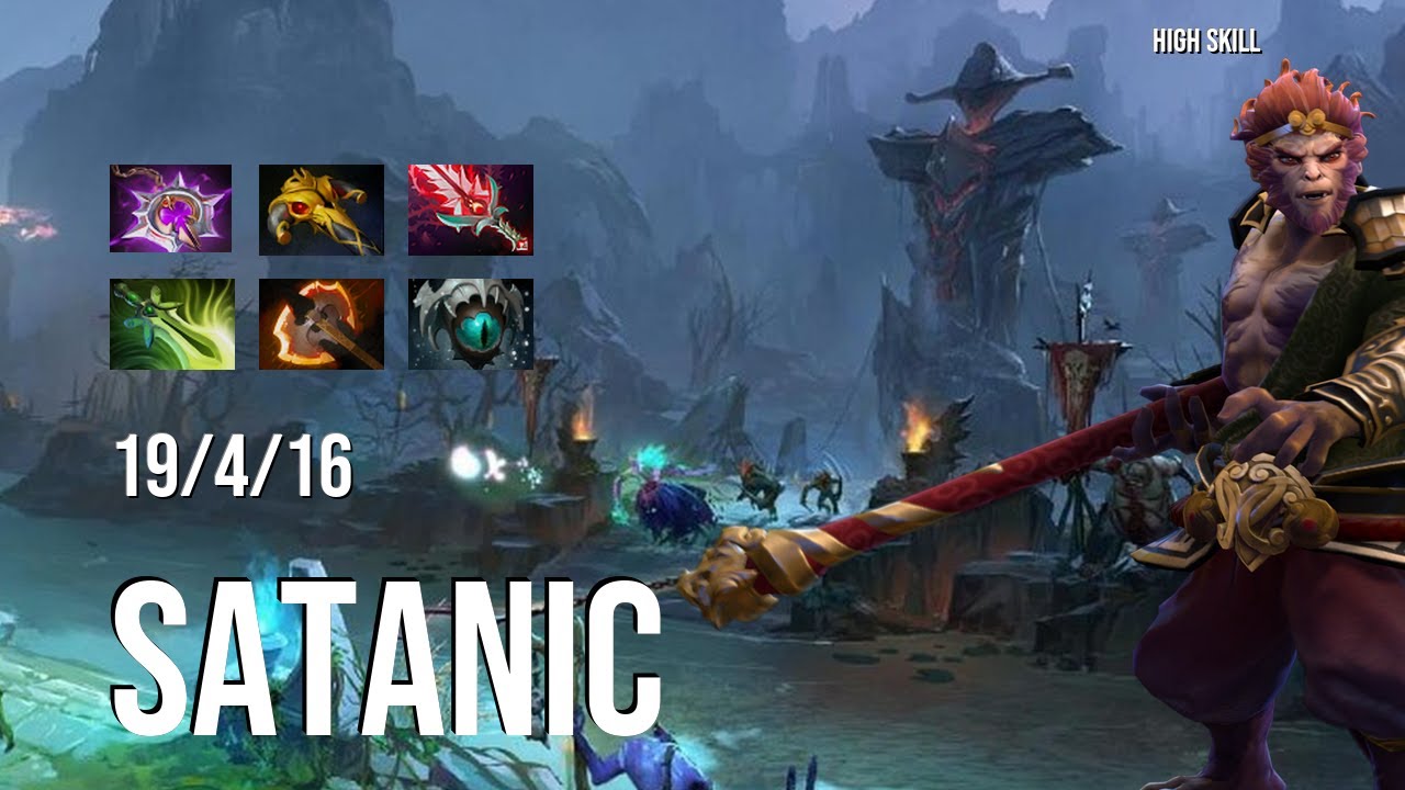 Dota 2 Pro Gameplay Satanic Monkey King 19 4 16 High Skill Dota 2 ...