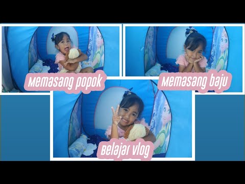 Bermain dan belajar Vlog || Tutorial memasang popok dan baju bayi || Kakak Prisha
