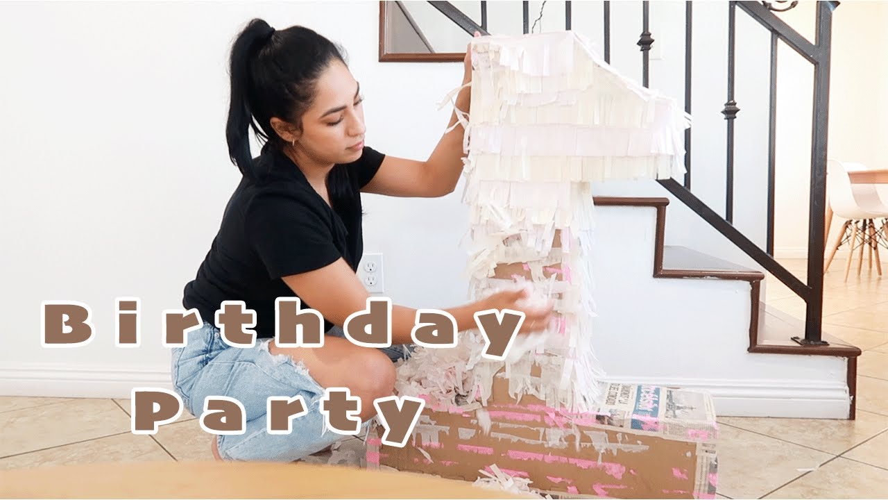 1ST BIRTHDAY PARTY PREP + DECORATE WITH ME! - YouTube