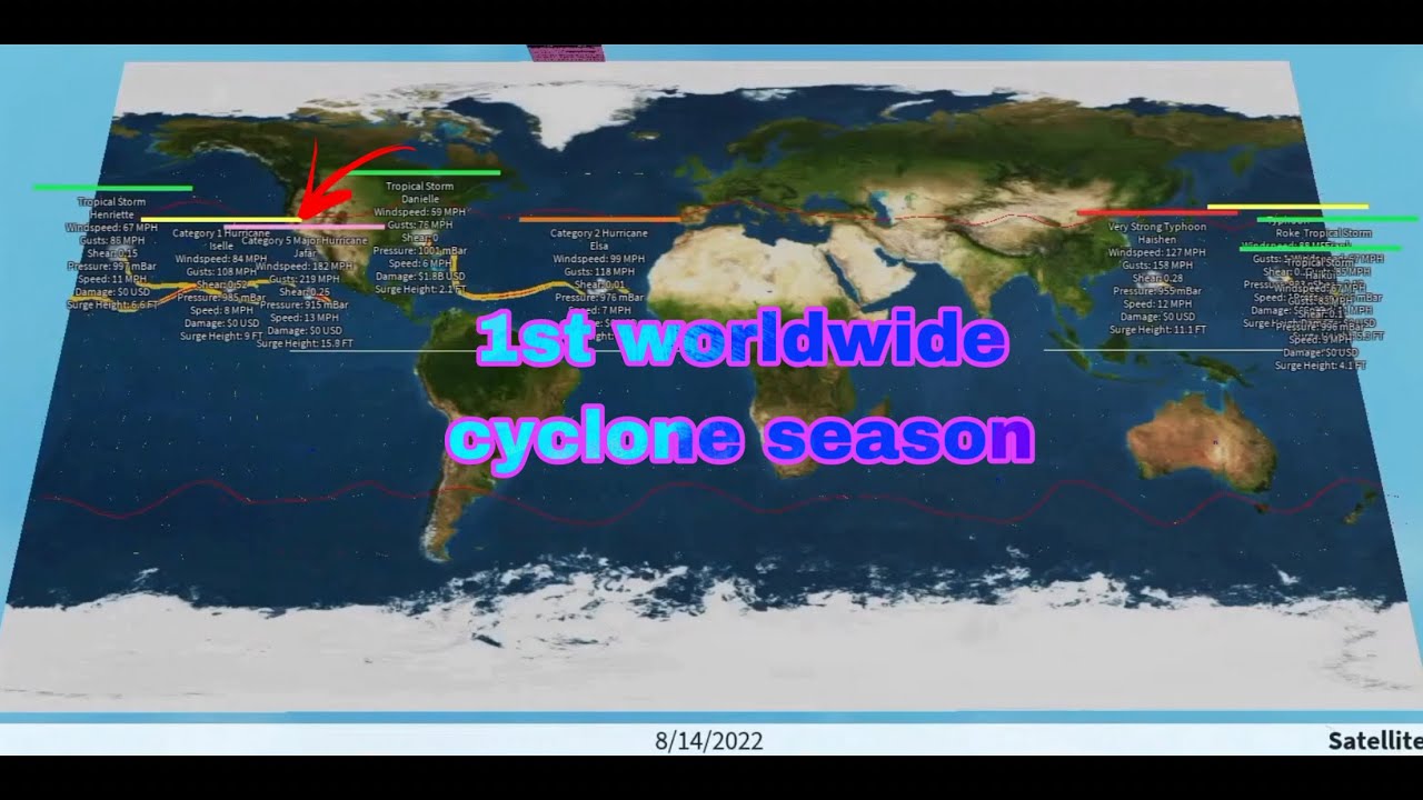 1st worldwide cyclone season Timelaps - YouTube