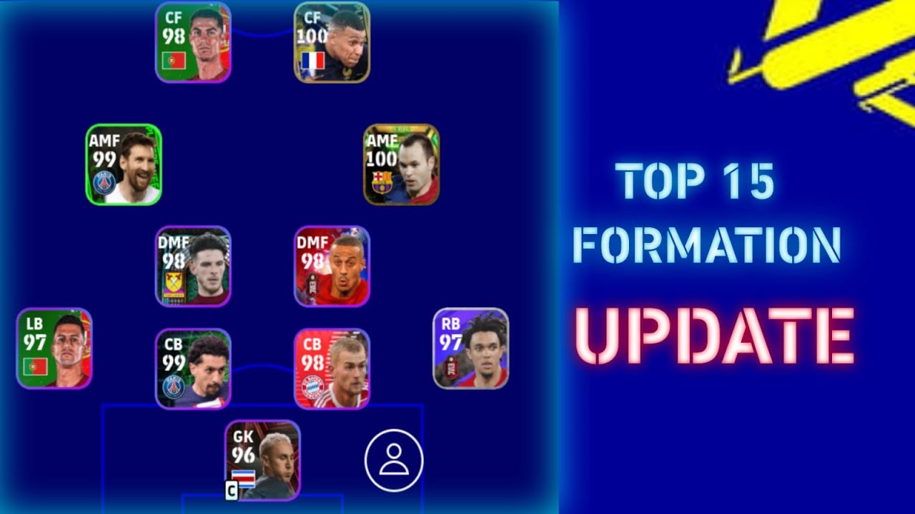 TOP 15 FORMATION UPDATE OF THE WEEK | eFootball | 424 formation. - YouTube
