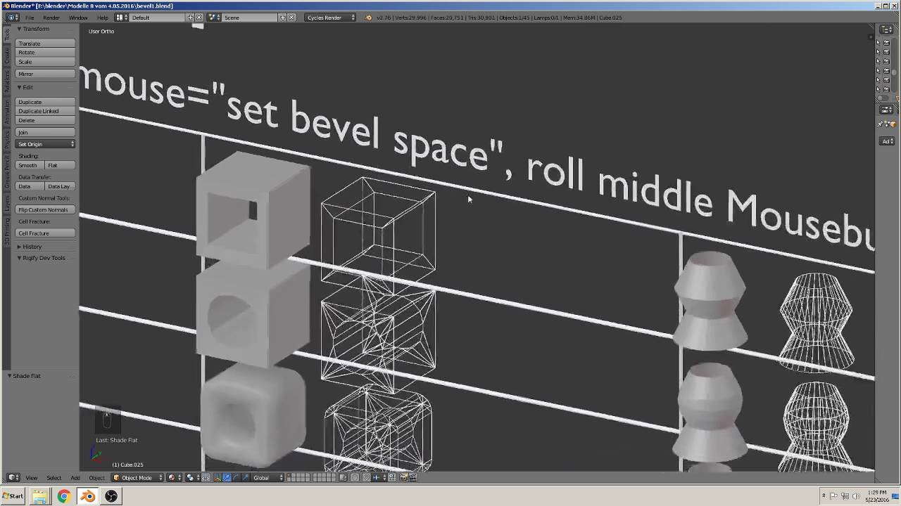 Blender 3D Bevel Tutorial full Version (English) - YouTube